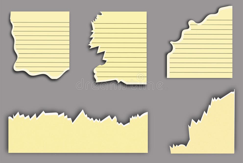 Realistic Rip Paper Set stock vector. Illustration of abstract - 349982269