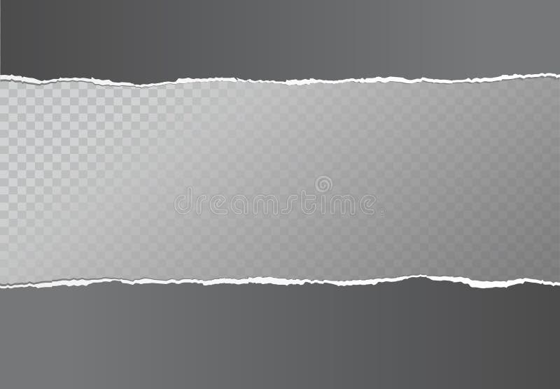 Realistic Ripped White Paper Sheets Isolated on Transparent Background ...