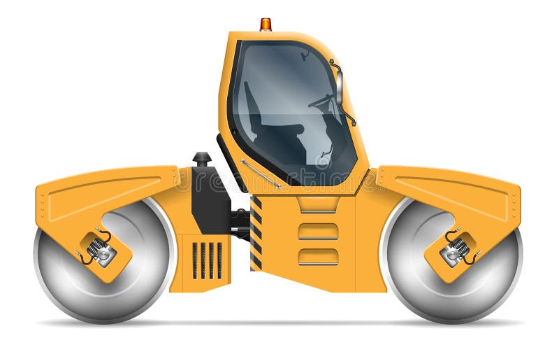 Road roller stock vector. Illustration of machinery, roller - 14080239
