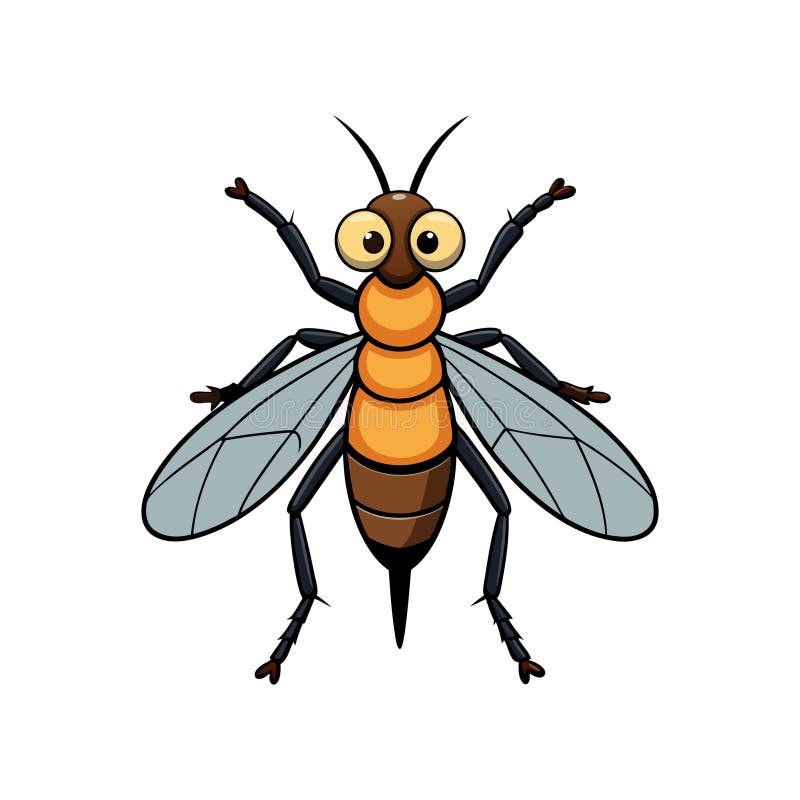 Realistic Robber Fly Colorful Illustration Stock Photo - Illustration ...