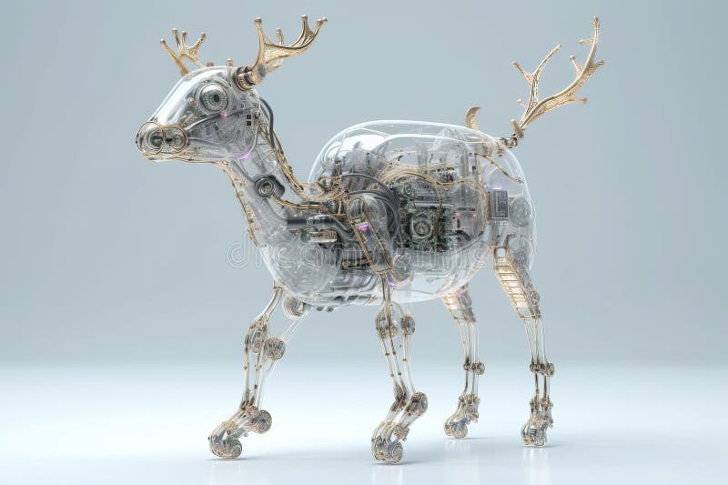 Rococo Robot Hyena: a Glowing Ultradetailed Masterpiece Stock ...