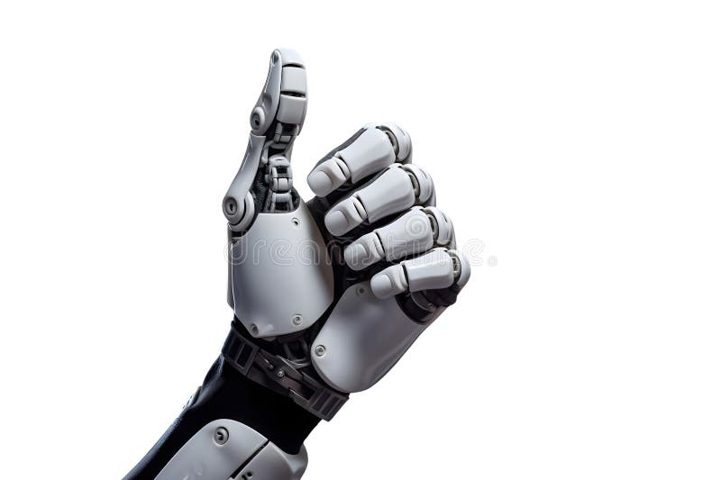 Robot Hand Exoskeleton Isolated on White Background Stock Illustration ...