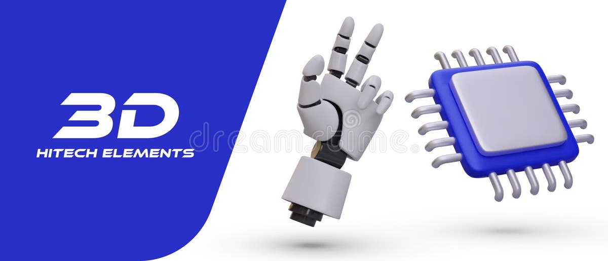 Realistic Artificial Intelligence Robotic Arm Stock Illustrations – 528 ...