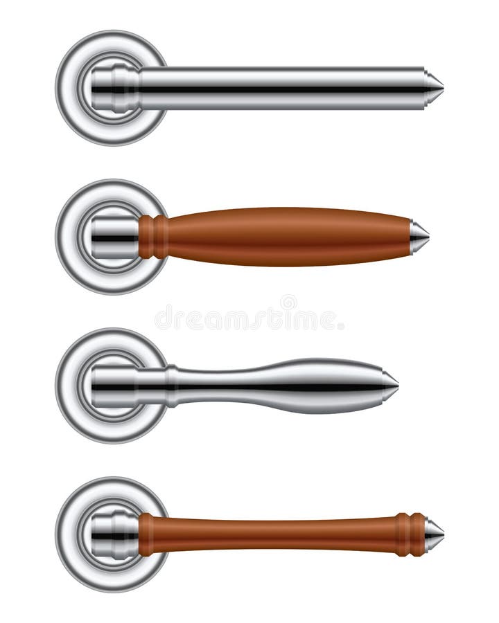 Realistic Room Door Handle Vector Illustration Stock Vector ...
