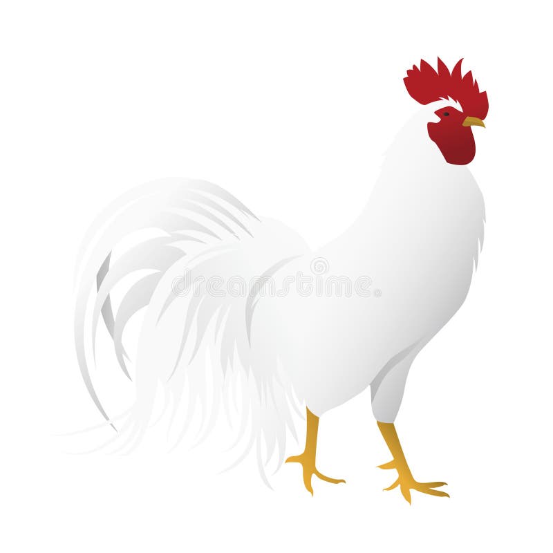 Realistic Rooster Mascot Ripping Out of Background Stock Vector ...
