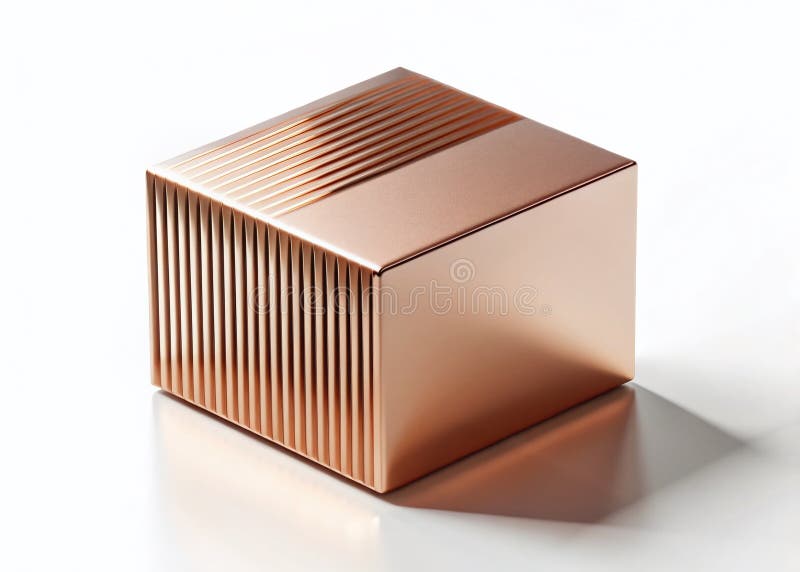 Realistic Rose Gold Packaging Box Mockup with Barcode Perfect for ...