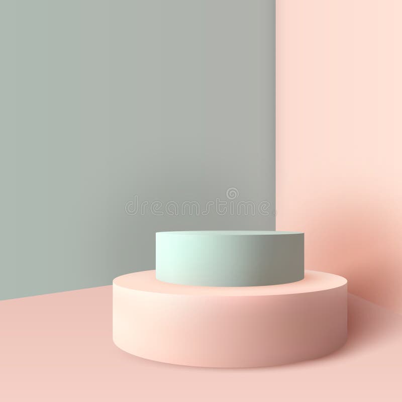 Realistic Round Cylindrical Podium. the Minimum Scene To Display the ...