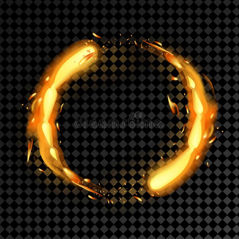 Realistic Flame Effect Fire and Smoke, Vector Illustration Set. Stock ...