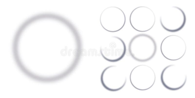 Realistic Round Shadow with Soft Edges. Gray Round Shadows Isolated on ...