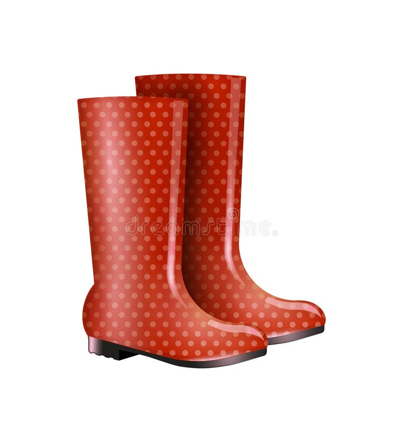 Realistic Rubber Boots stock vector. Illustration of shoes - 275203385