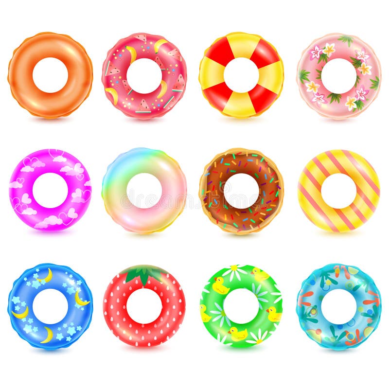 Realistic Rubber Ring 3d Swim Accessories Inflatable Wheel Swimming