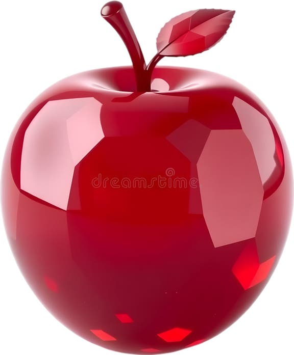 Realistic Ruby Apple Gemstone Render with Polished Brilliance. Stock ...