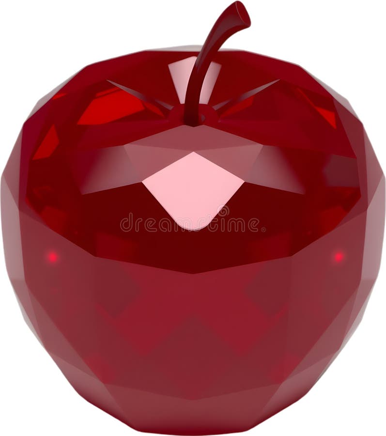 Realistic Ruby Apple Gemstone Render with Polished Brilliance. Stock ...