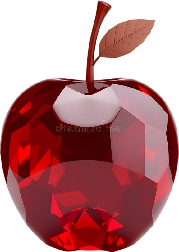 Realistic Ruby Apple Gemstone Render with Polished Brilliance. Stock ...