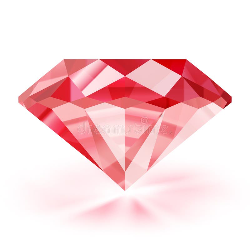 Realistic Ruby On White Background Stock Vector - Illustration of ... Realistic Ruby On White Background Stock Vector - Illustration of ...
