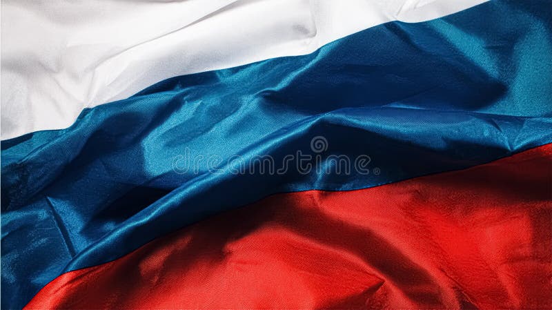 Realistic Russian Flag in High Quality 4K. Stock Photo - Image of ...