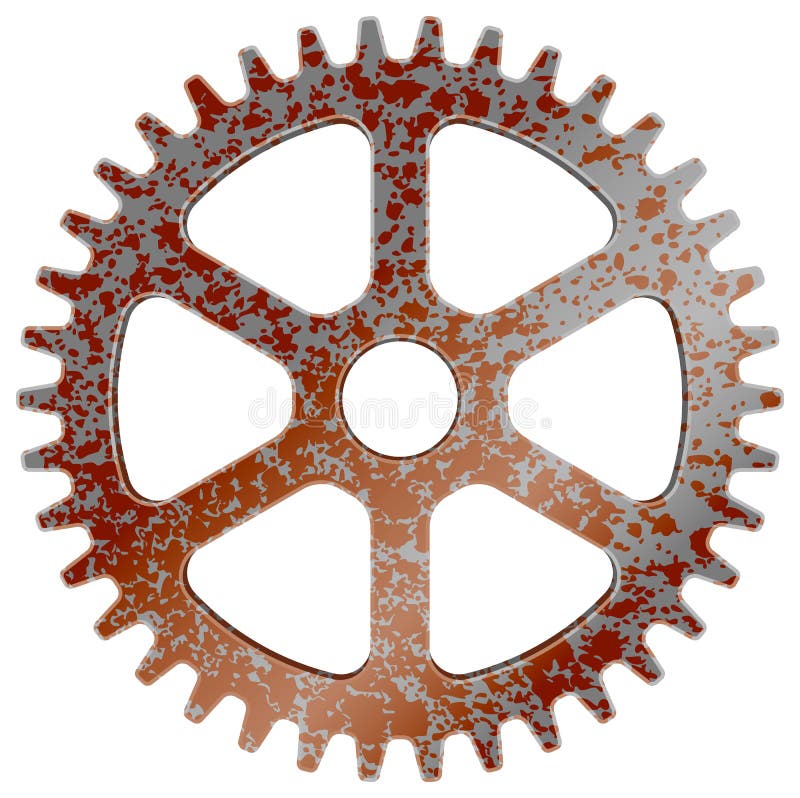 Realistic Machine Gear, Cogwheel Vector Illustration Set Silver & Rusty ... Realistic Machine Gear, Cogwheel Vector Illustration Set Silver & Rusty ...