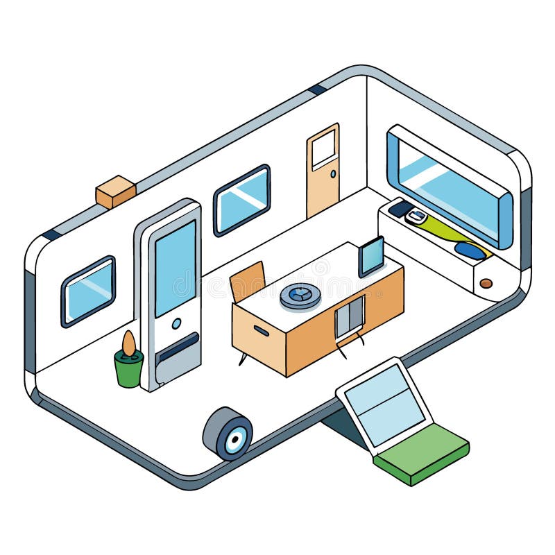 A Realistic RV Interior with a Smart Furniture System and Advanced ...