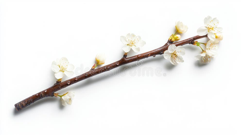 Realistic Sakura Blossom Branch for Spring Decor and Design Stock Image ...