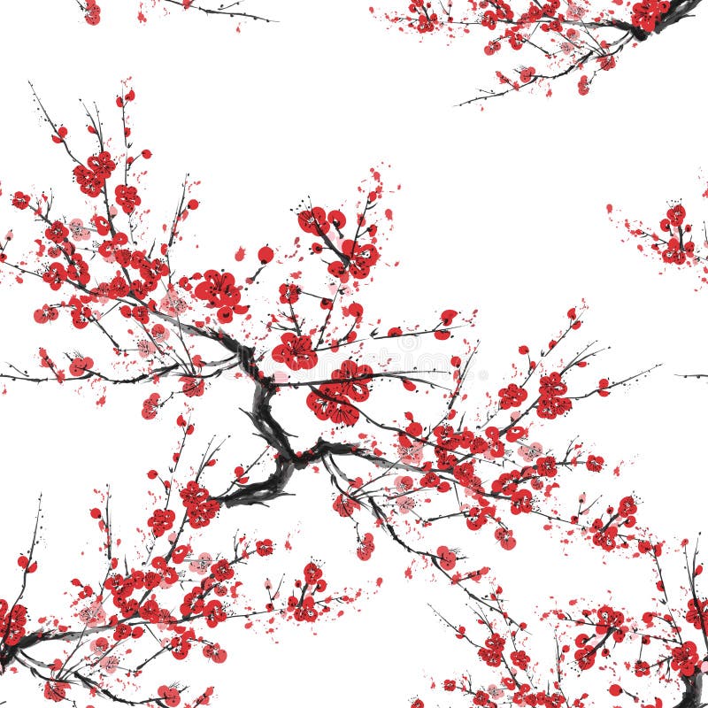 Realistic Sakura Blossom - Japanese Cherry Tree Isolated on White ...