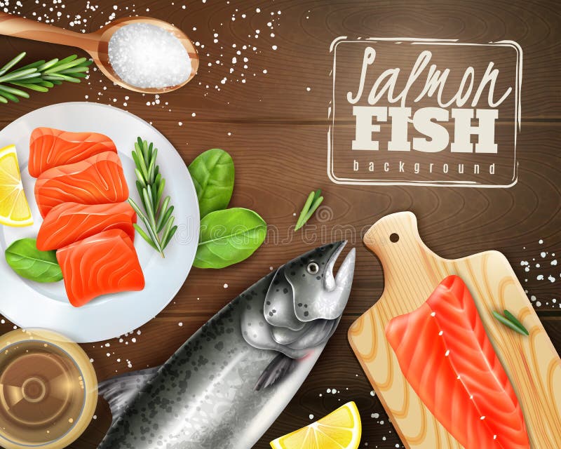 Salmon Background Stock Illustrations – 77,837 Salmon Background Stock ...