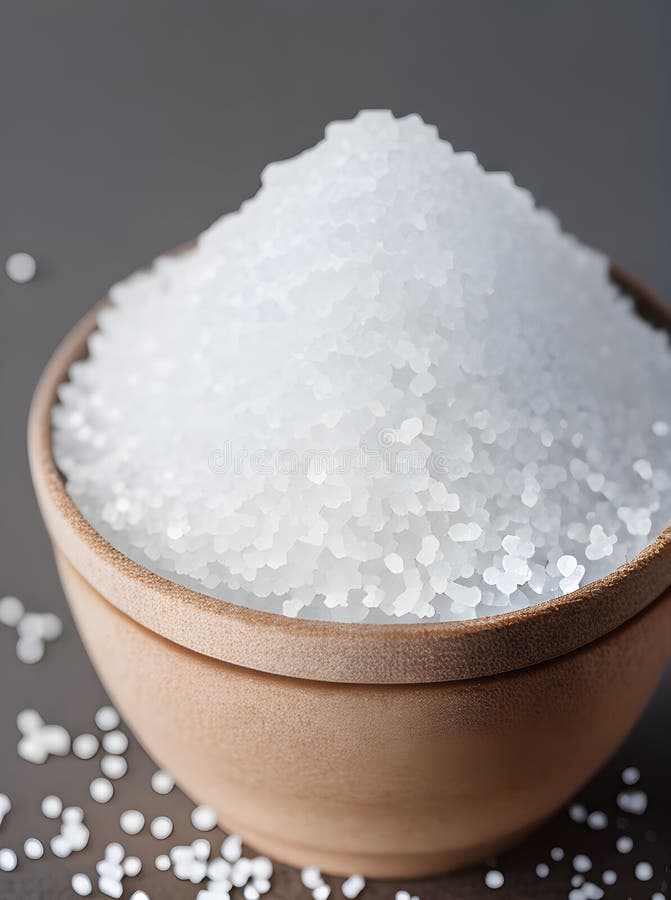 Realistic Salt Black Background Closeup Sharp. Stock Illustration ...