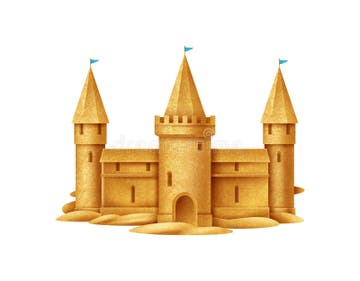 Realistic Sand Castle Stock Illustrations – 334 Realistic Sand Castle ...