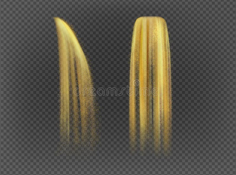 Realistic Sand Falling Isolated on Transparent Stock Vector ...