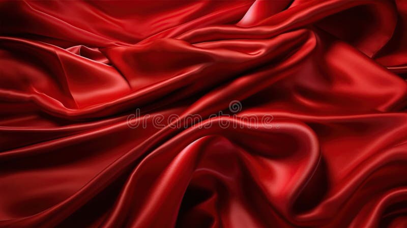 Realistic Satin Silk in Red Color, Ai Generated Image Stock ...