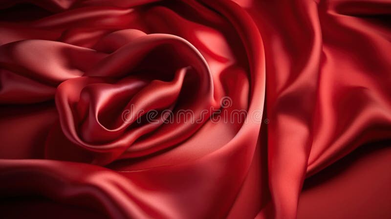 Realistic Satin Silk in Red Color, Ai Generated Image Stock ...