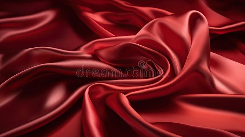 Realistic Satin Silk in Red Color, Ai Generated Image Stock ...
