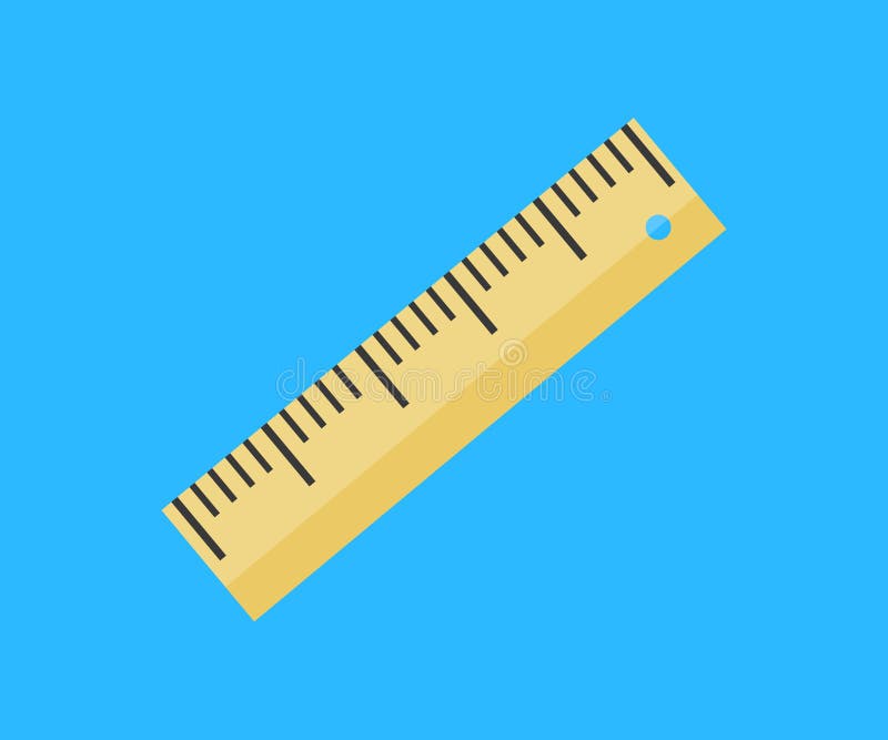 Ruler Marked with Centimeters, Inches and Combined Rectangular Shapes ...