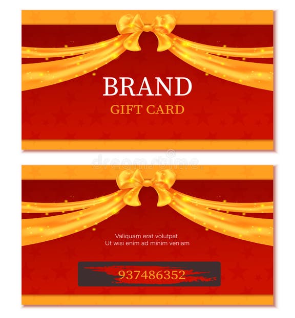 Realistic Scratch Card Horizontal Banner Template Set Stock ...