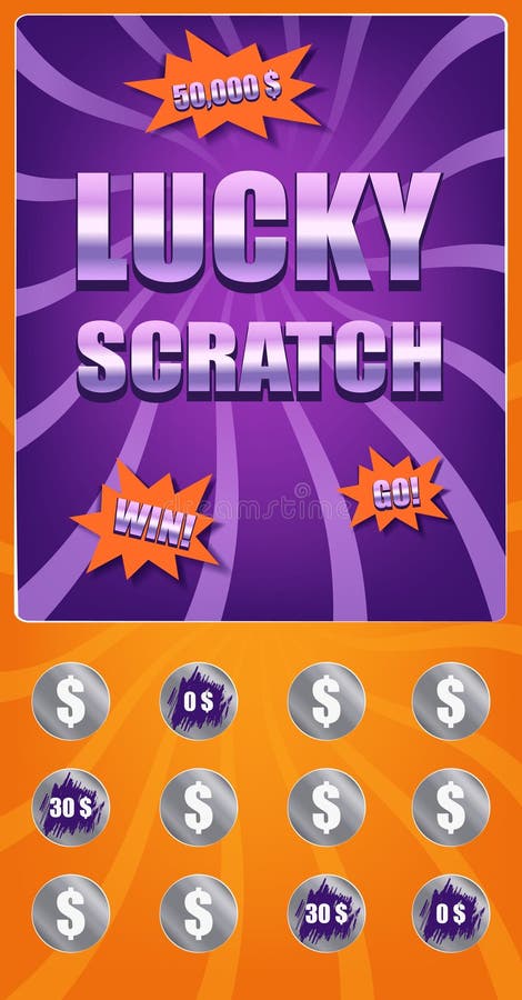Realistic Scratch Card Vertical Banner Stock Illustration ...