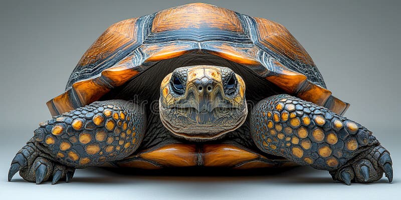 Realistic Sculpture of a Turtle Highlighting Intricate Shell Patterns ...