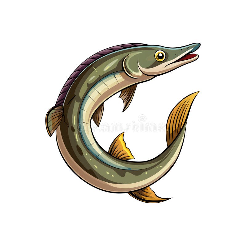 Realistic Sea Lamprey Illustration with Intricate Details Stock ...