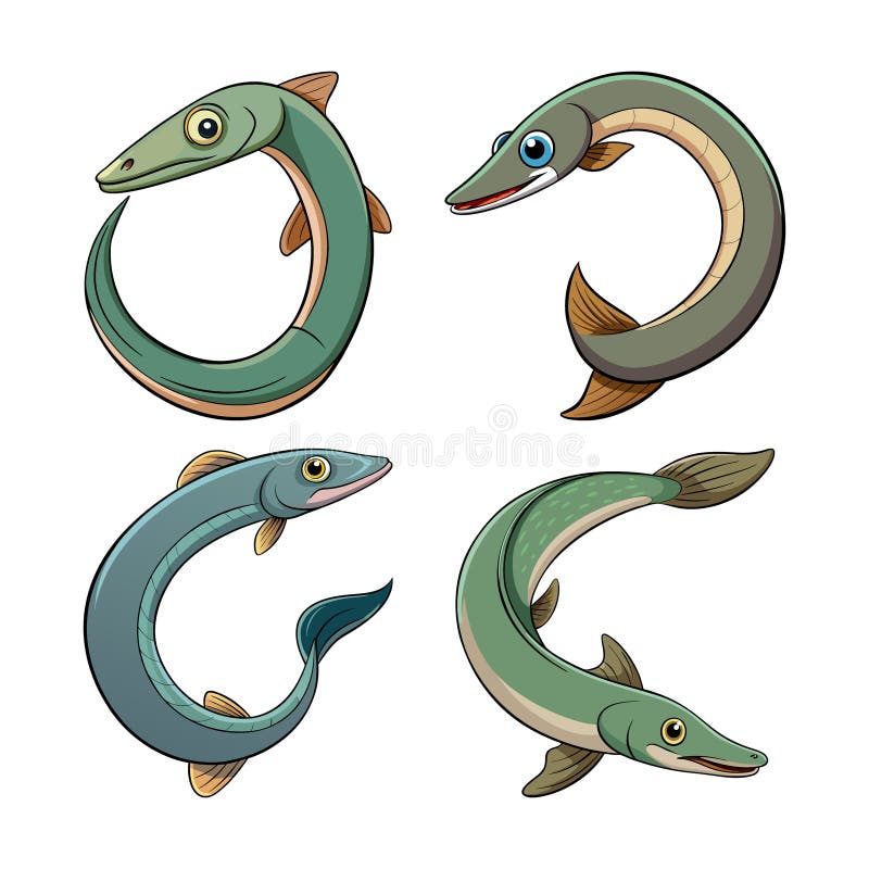 Realistic Sea Lamprey Illustration with Intricate Details Stock Vector ...