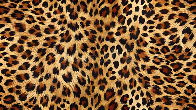 Realistic and Seamless Leopard Skin Pattern Print Stock Illustration ...