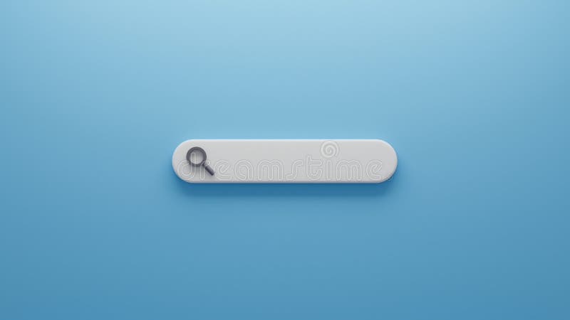 Realistic Search Bar on Blue Background Search Form Template Stock ...