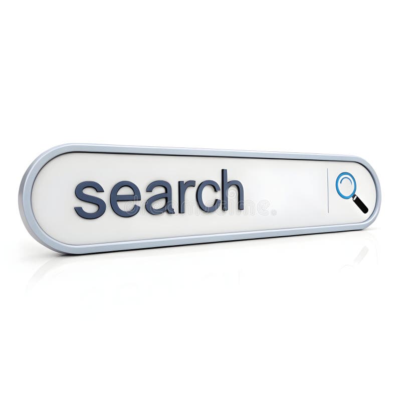Realistic Search Bar on Blue Background Search Form Template Stock ...