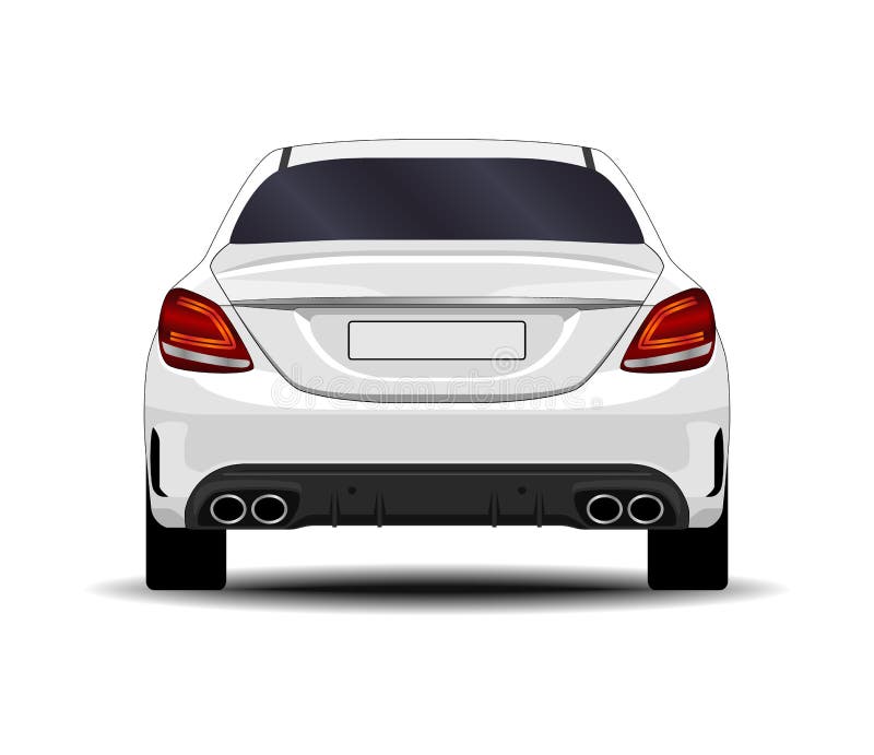 Realistic sedan car. stock illustration. Illustration of machine ...