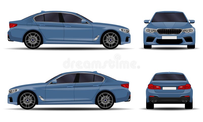 Realistic sedan car stock vector. Illustration of design - 106913492