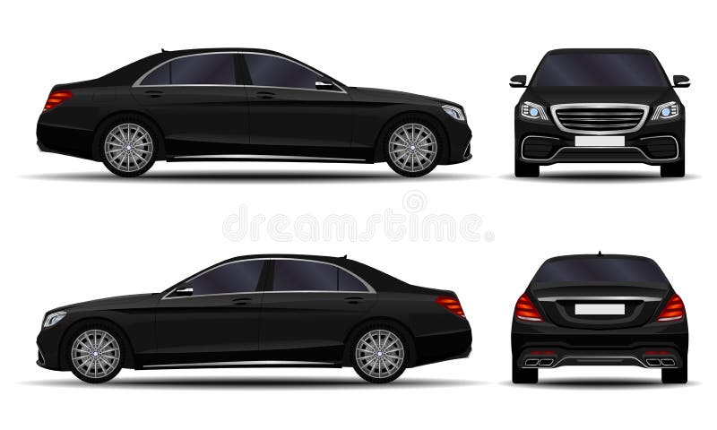 Realistic sedan car. stock illustration. Illustration of realistic ...