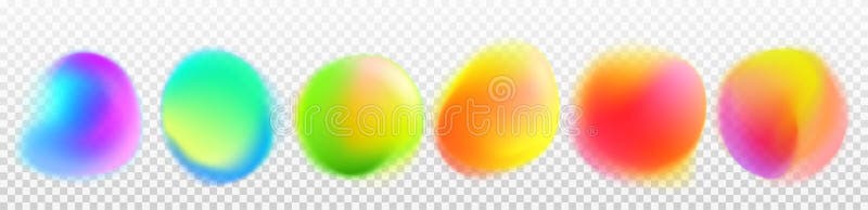 Realistic Set of Abstract Gradient Spots Stock Vector - Illustration of ...