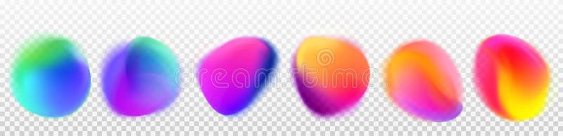 Realistic Set of Abstract Gradient Spots Stock Vector - Illustration of ...