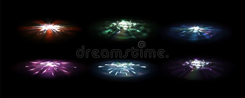 Realistic Light Reflection Effects on Diamond Stock Vector ...