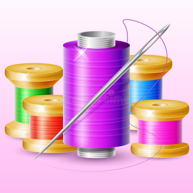 Spool Thread Realistic Stock Illustrations – 186 Spool Thread Realistic Stock Illustrations ...