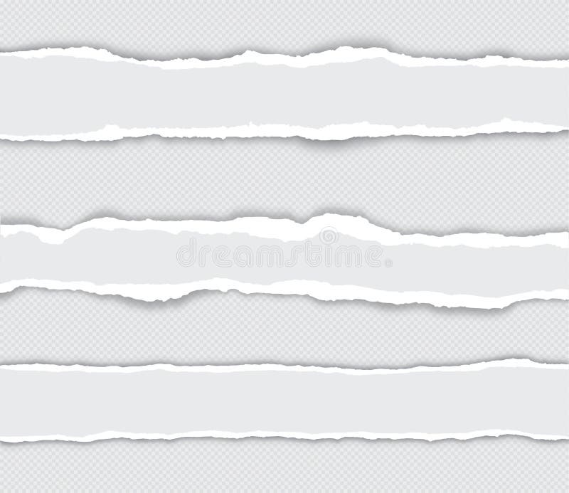 Realistic Torn Paper Edges with Shadow on Transparent Background ...