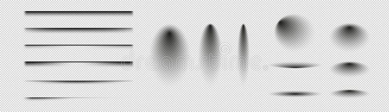 Realistic Shadow Effect Vector Set. Vector Illustration Stock Vector ...