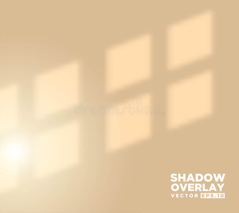 Realistic Shadow Overlay Effect of Room Window Pane Stock Vector ...